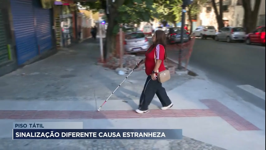 Sinalização para deficientes visuais causam estranheza - Minas Gerais ...