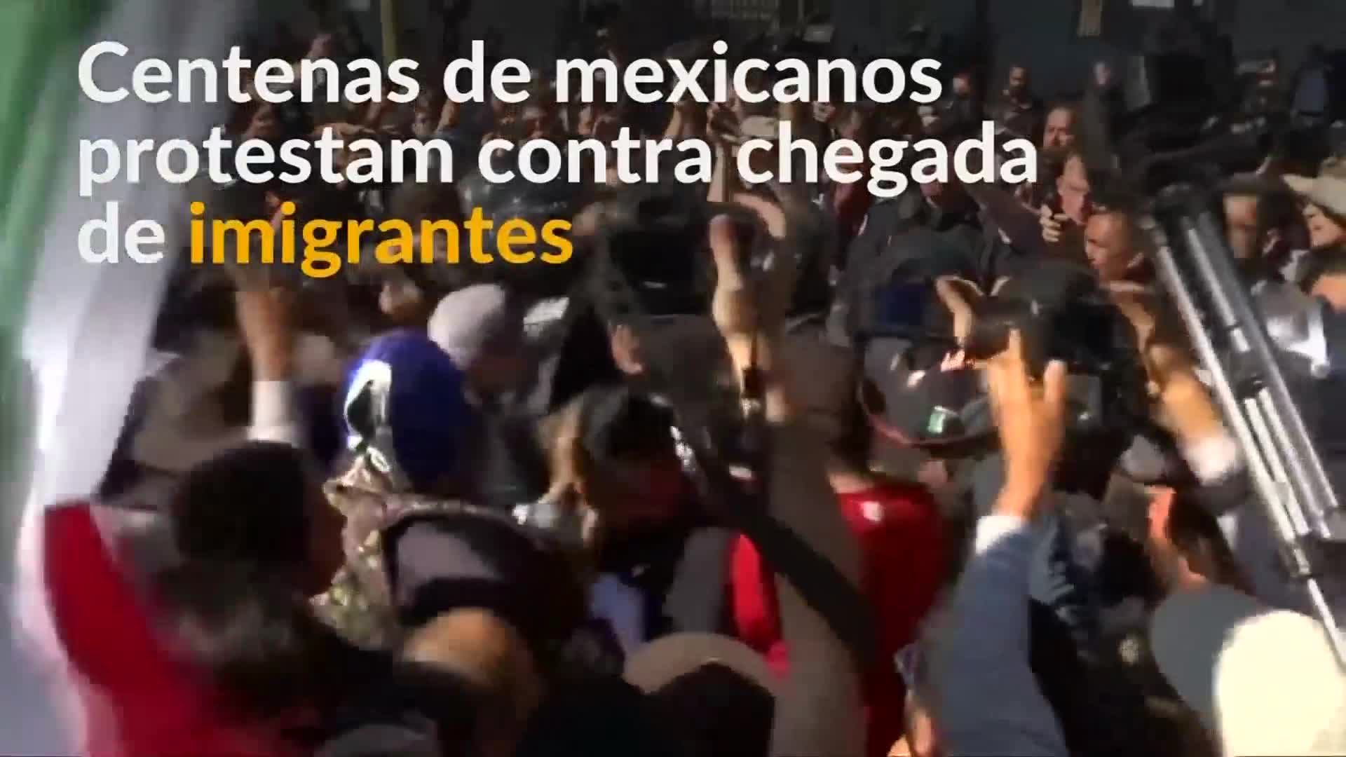 Mexicanos protestam contra chegada de imigrantes - Notícias - R7 ...